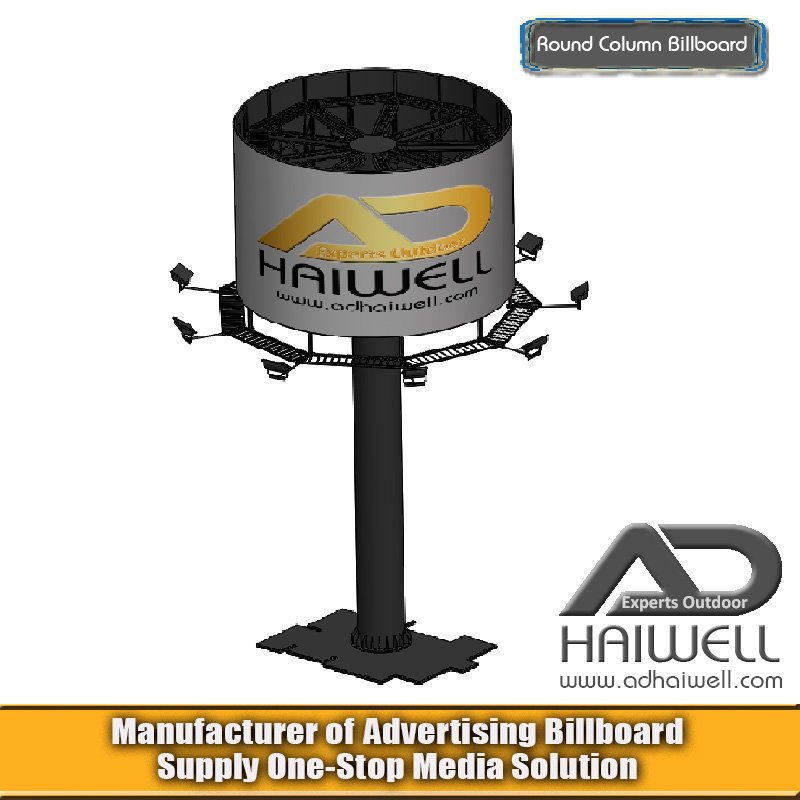 Outdoor Double Sided V Shape Unipole Billboard Display Structure ...