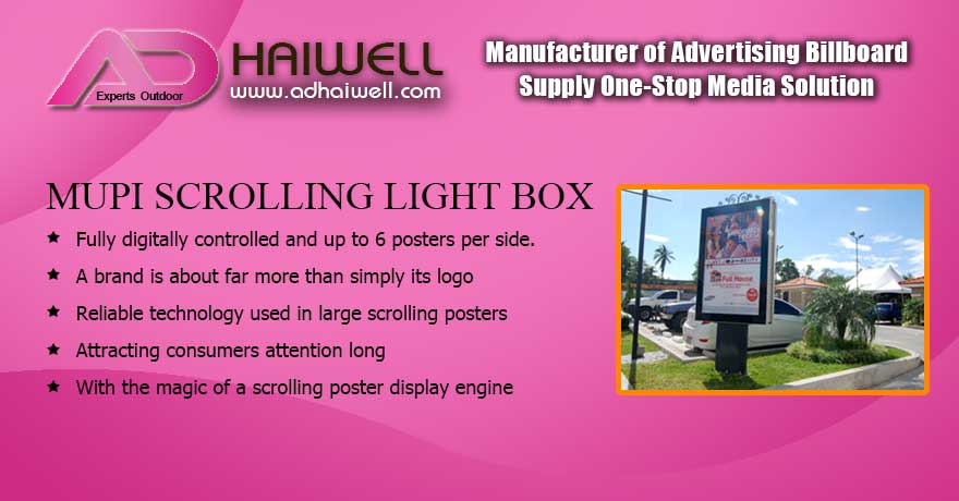 Scrolling Light Box, Mupi Scrolling Led Light Box - Adhaiwell