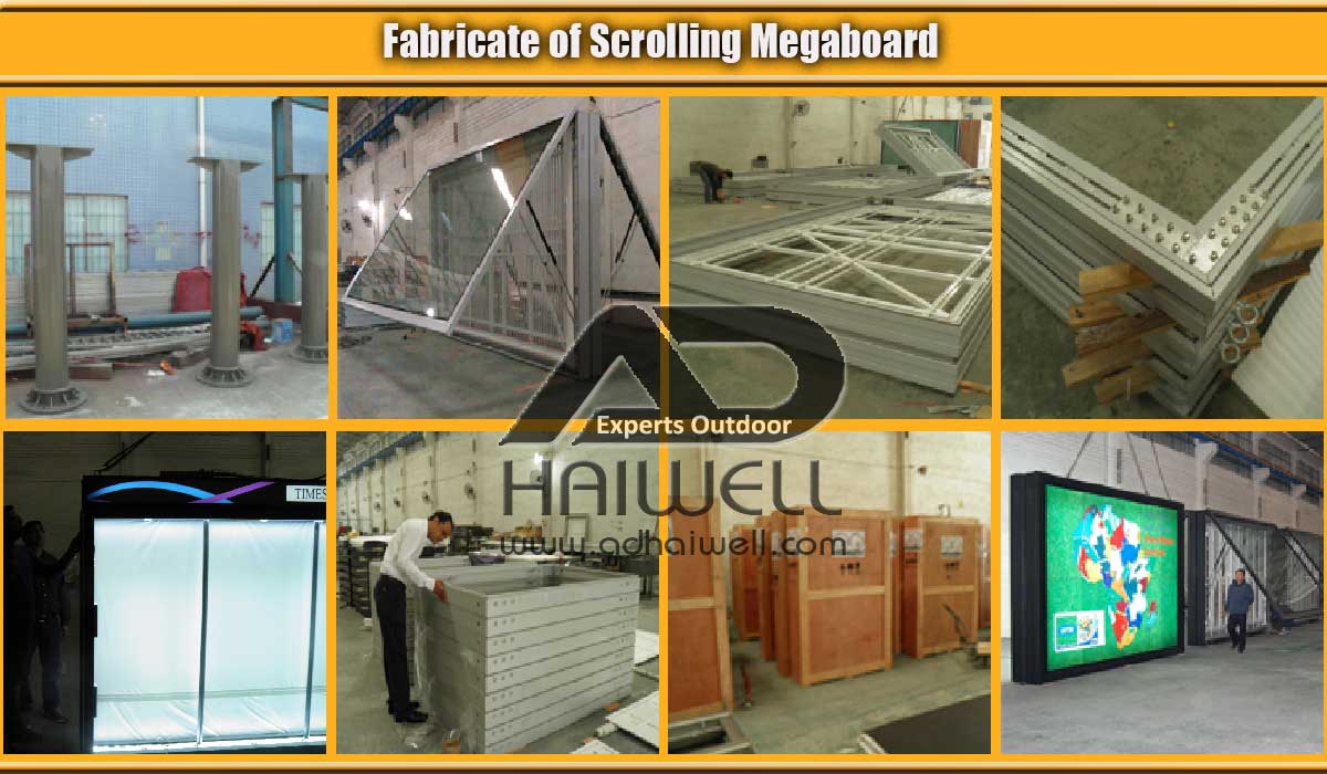 City Multiple Posters Scrolling Mega LED Advertising Billboard ...