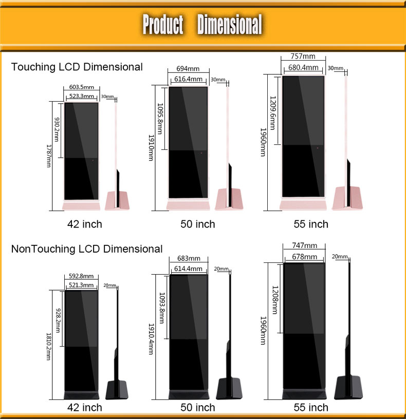 Android Touch LCD Display Digital Signage Network Advertising Kiosk