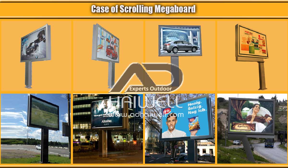 Cantilever Scrolling Rotating Dynamic Ads Display Billboard |Adhaiwell