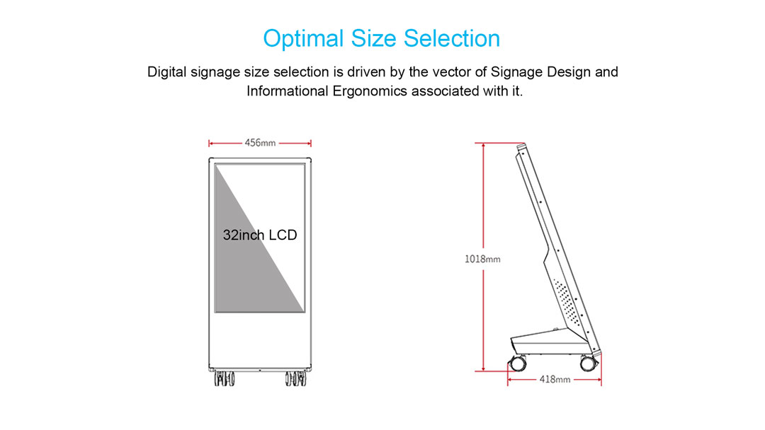 Battery Powered LCD Displays | Portable Movable Digital Signage |Adhaiwell