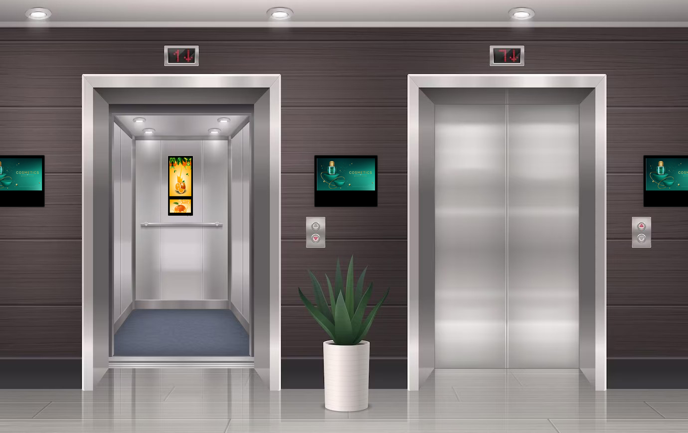 Elevator Digital Signage: Boost Elevator Brand Visibility and Revenue ...