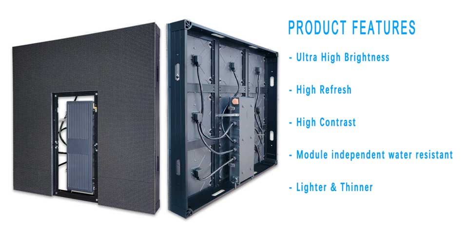 Front Maintenance LED Screen | Front and Rear Service Fixed LED Display