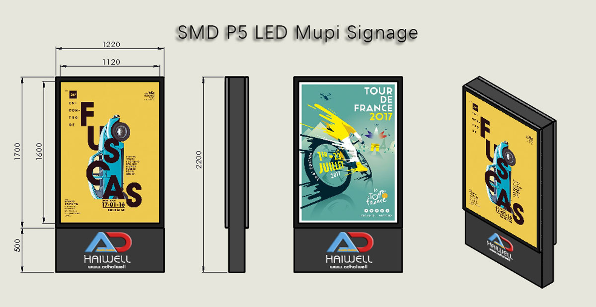 Digital LED Bus Stop Smart City Displays | Adhaiwell