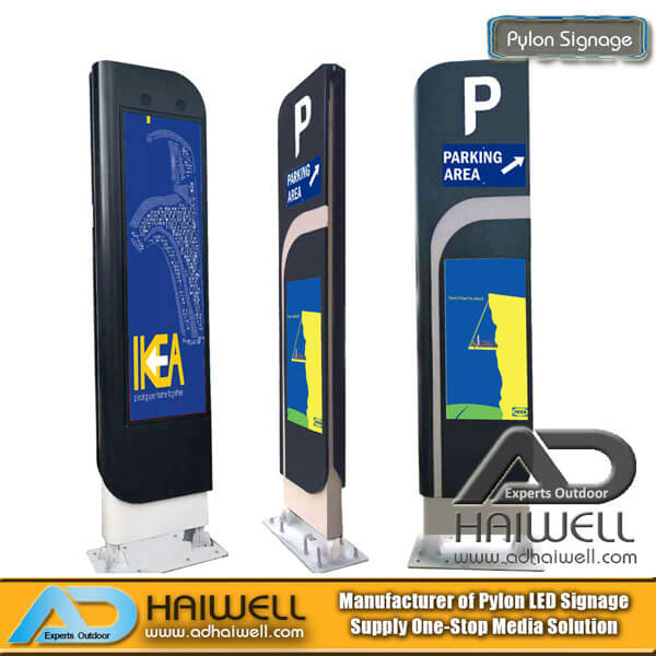 Outdoor Street Furniture LED Display Screen Digital Parking Pylon ...