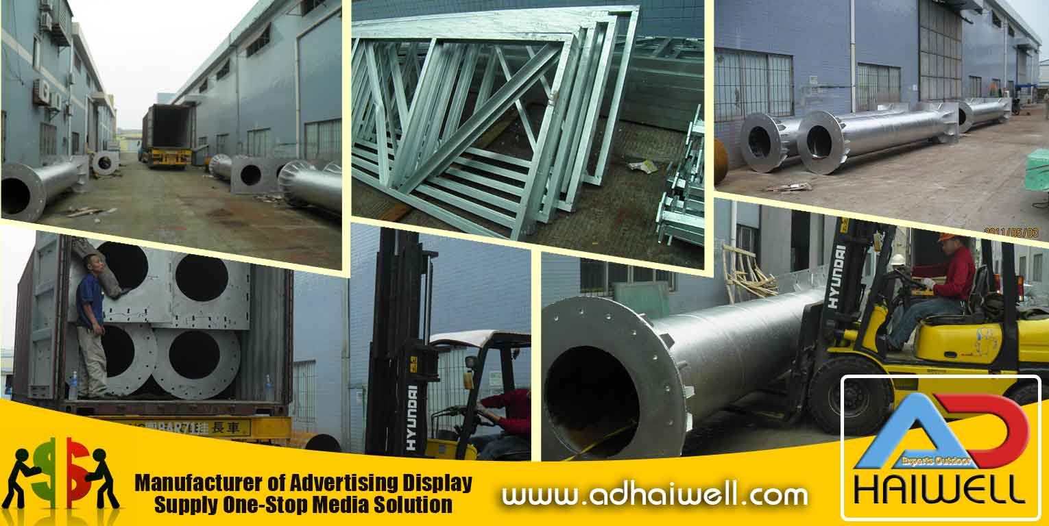 Outdoor SMD LED Screen Display Advertising Billboard Structure 10mx5m ...