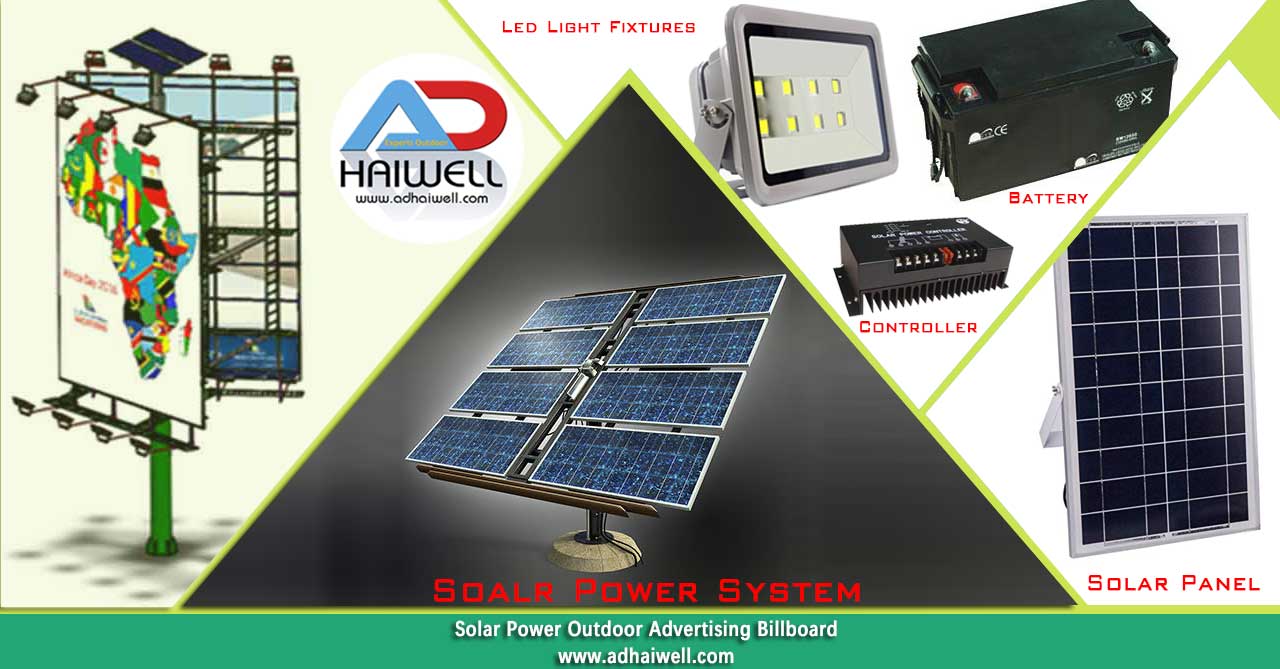 Solar Powered Lights LED Billboards for Outdoor Advertising |Adhaiwell