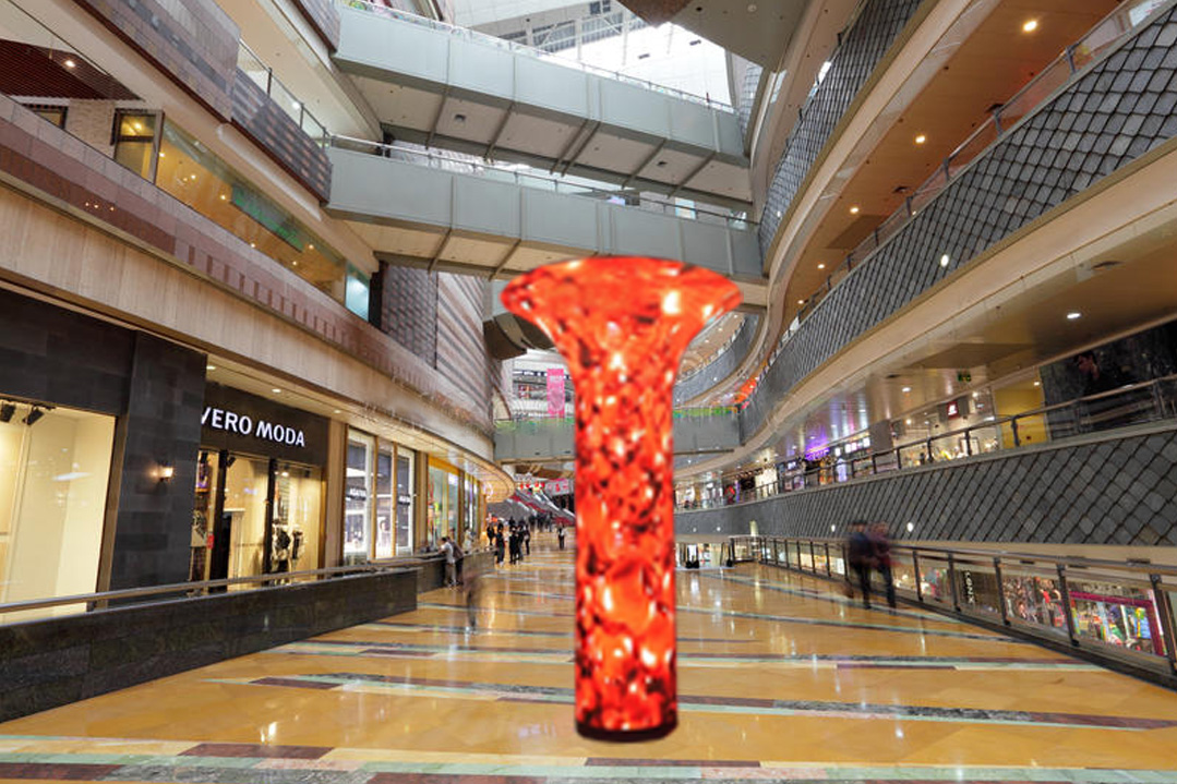 Indoor Creative Flexible SMD P4 LED Trumpet Cylinder Sign | Adhaiwell